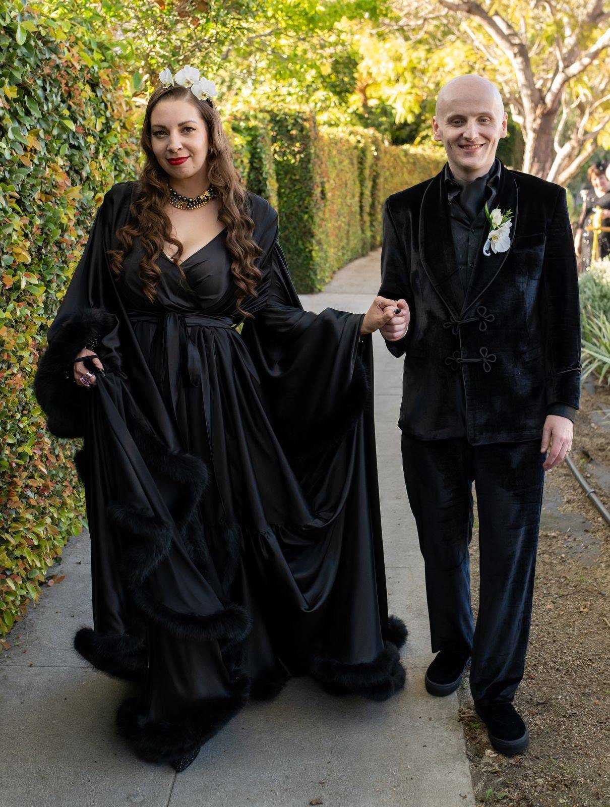 Silky Satin Victorian Feather Fringe Robe Dress – SelenaHuanStudio